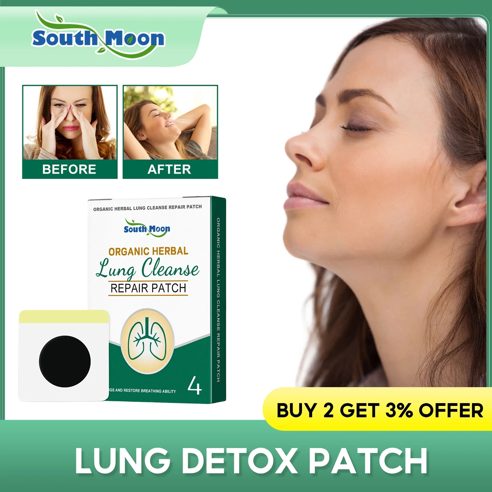 Lung Detox Patch Improve Sleep Quality Nasal Congestion Relief ...