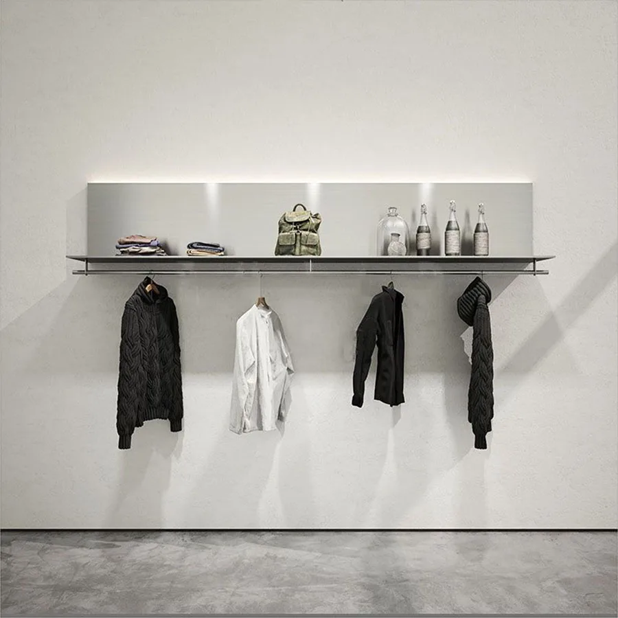 Wall-Mounted-Cloth-Racks-Silver-Stainless-Steel-Kitchen-Bedroom-Corner ...