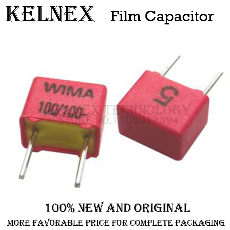 2PCS WIMA RED MKS2 5MM Film Capacitor Hi-Fi Audio 0.1UF 1NF 0.01UF 1UF ...