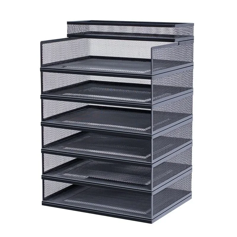 Metal-Mesh-Desk-Organizer-Box-Office-A3-Paper-Organizer-Document-File ...