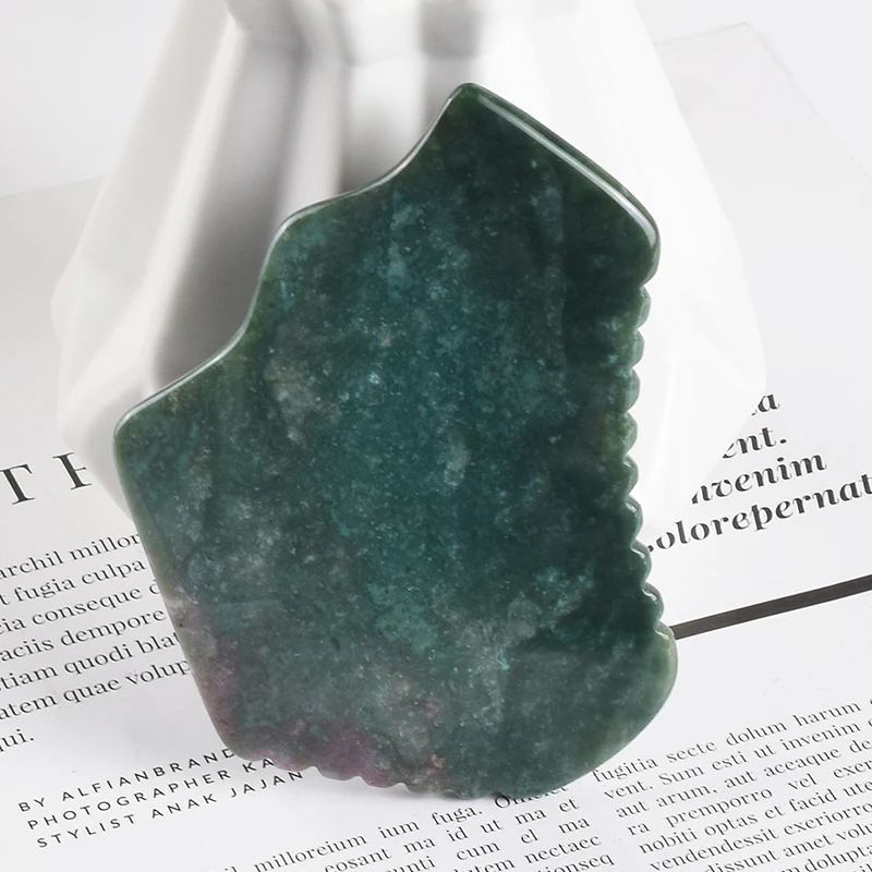 Jade-Moss-Agate-Crystals-Gua-Sha-Facial-Tool-Massage-Beauty-Health-Skin ...