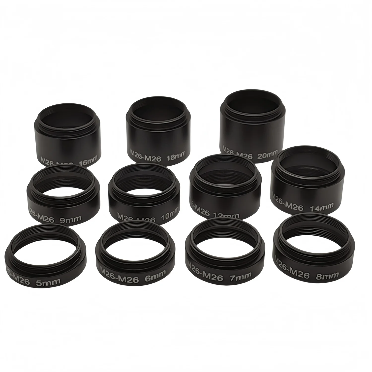 5mm-30mm M26 x 0.706 Lenses Adapter Microscope Objective Lens Extender ...