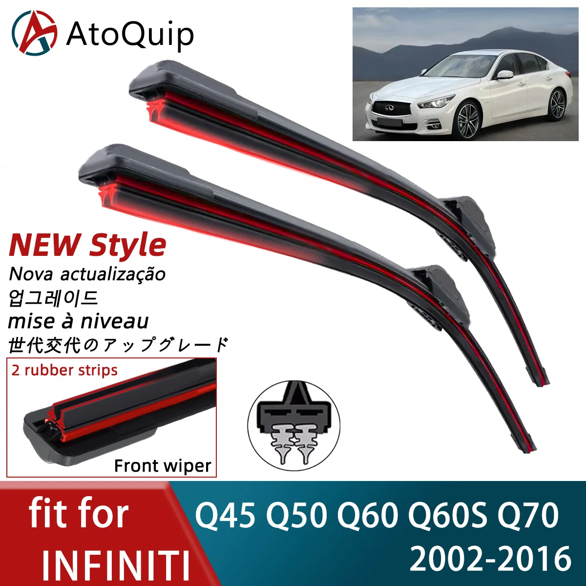 Infiniti Q50 Wiper Blades Size