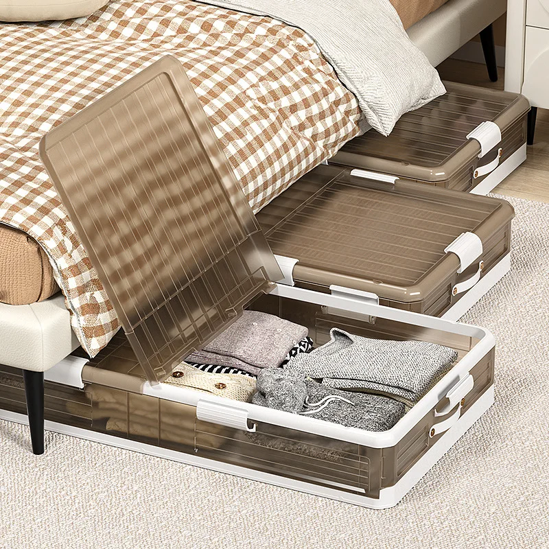 Under-the-bed-storage-box-Household-with-wheel-Under-the-bed-Organizing ...