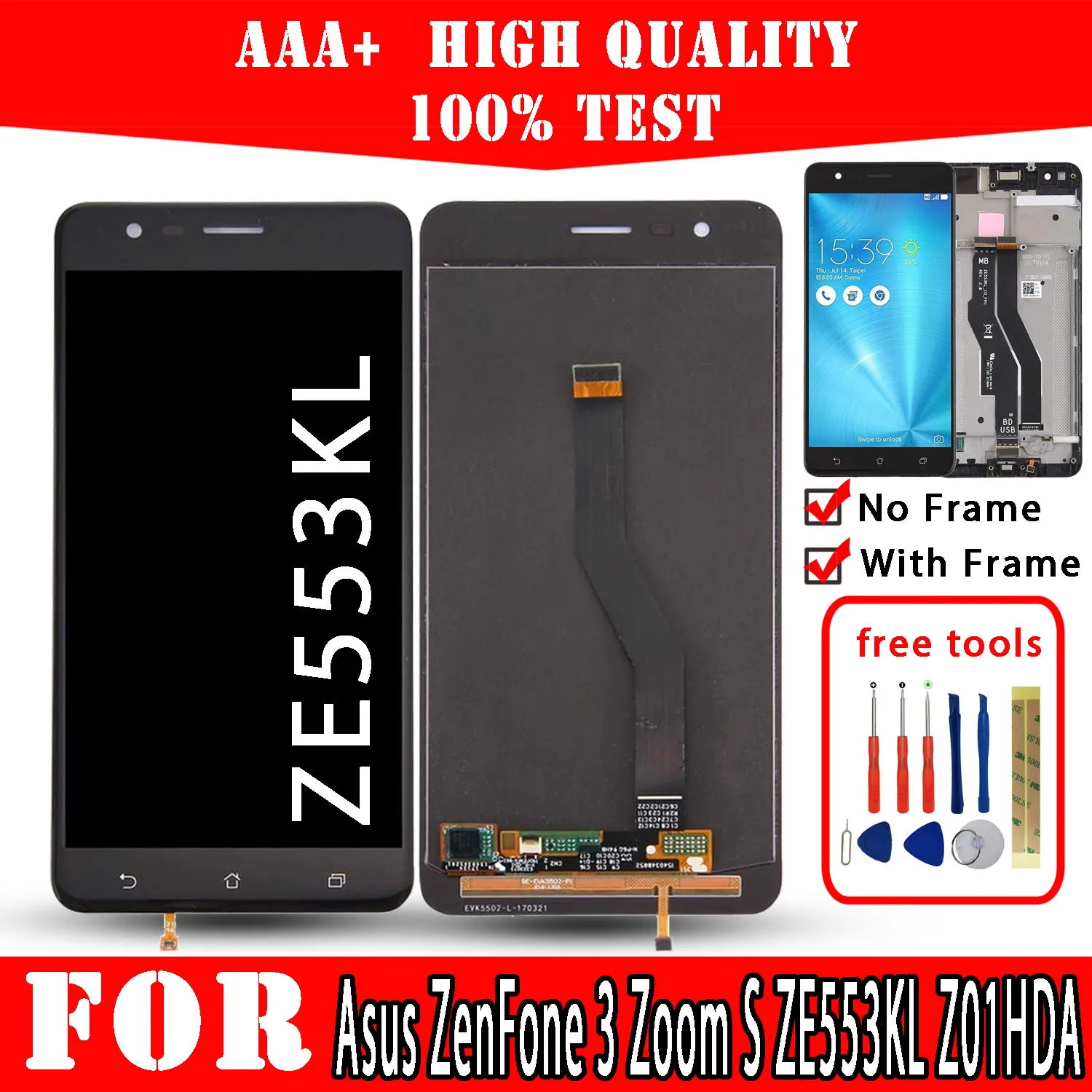 Original LCD For Asus ZenFone 3 Zoom S ZE553KL Z01HDA Display Premium ...
