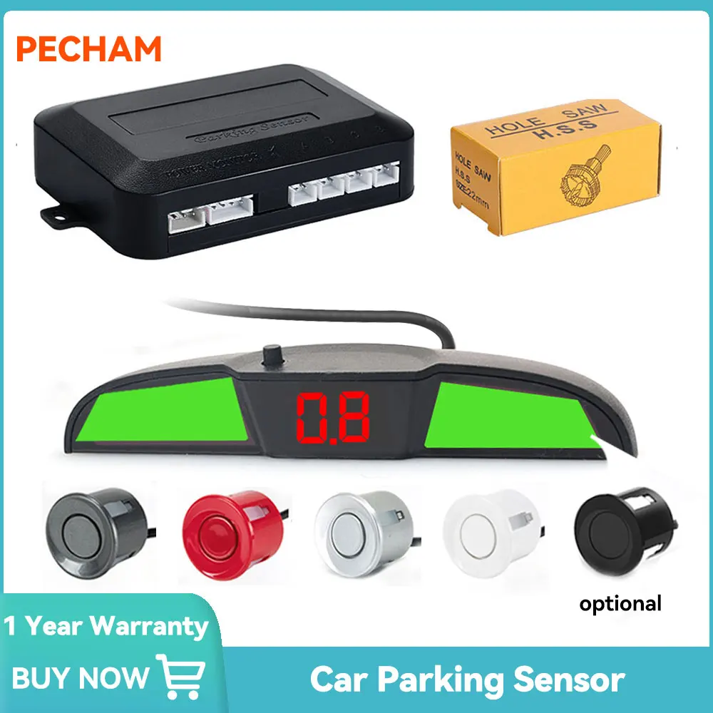 Pecham Car Led Parking Sensor Kit Reverse Radar Sound Alert Indicator ...