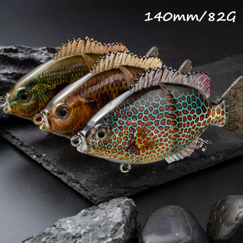 Suspension Fishing Lure 140mm 82G Multi-section Bionic hard bait 2 ...