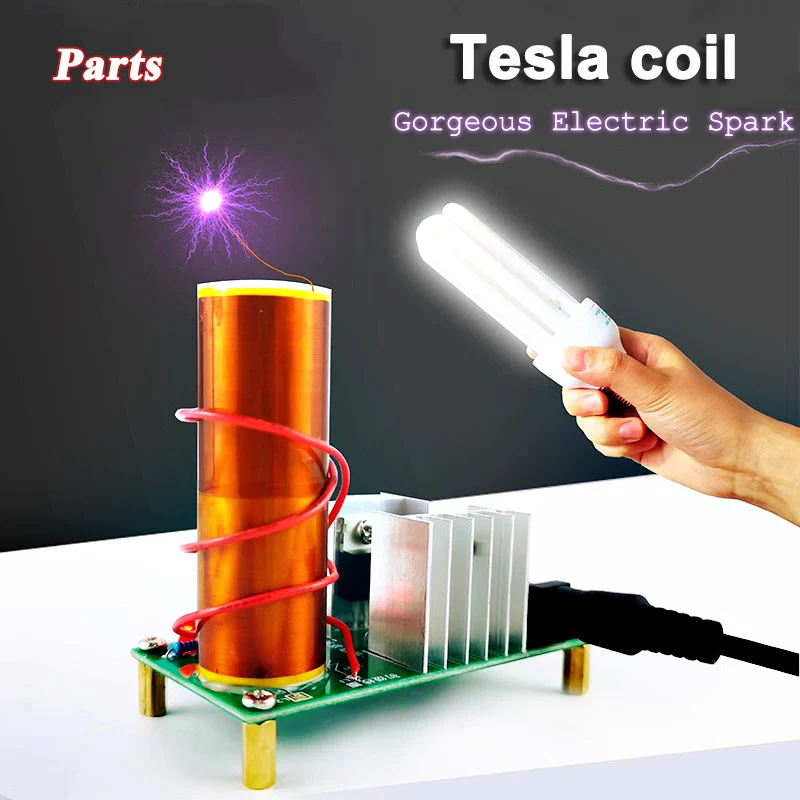 Tesla Coil DIY Welding Kit Self-Made Arc Fun Coil Audio Electronic ...