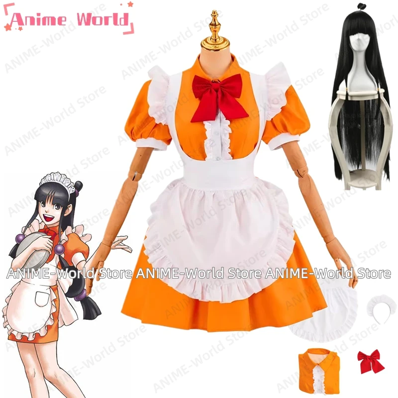 Custom-Size-Ace-Attorney-Maya-Fey-Maid-Cosplay-Costume-Sexy-Cute-Dress ...