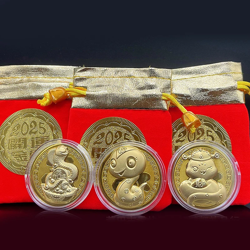 1PC-4-5cm-Chinese-Zodiac-Collectible-Coin-Lucky-Mascot-Snake ...