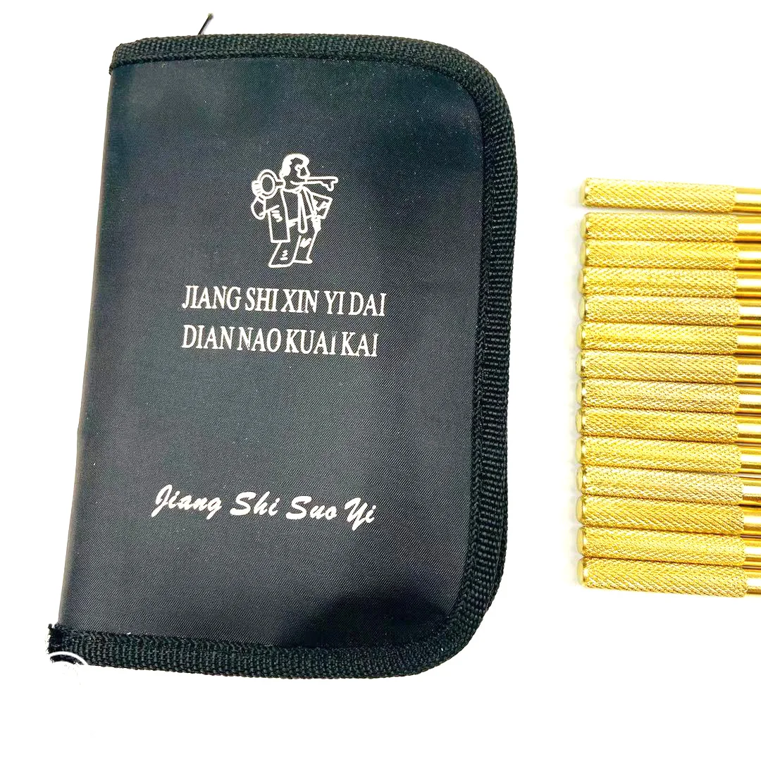 JIANG-SHI-18pcs-Lock-PickTools-Dimple-Lock-Set-Quickly-Hand-Kit-Pro ...