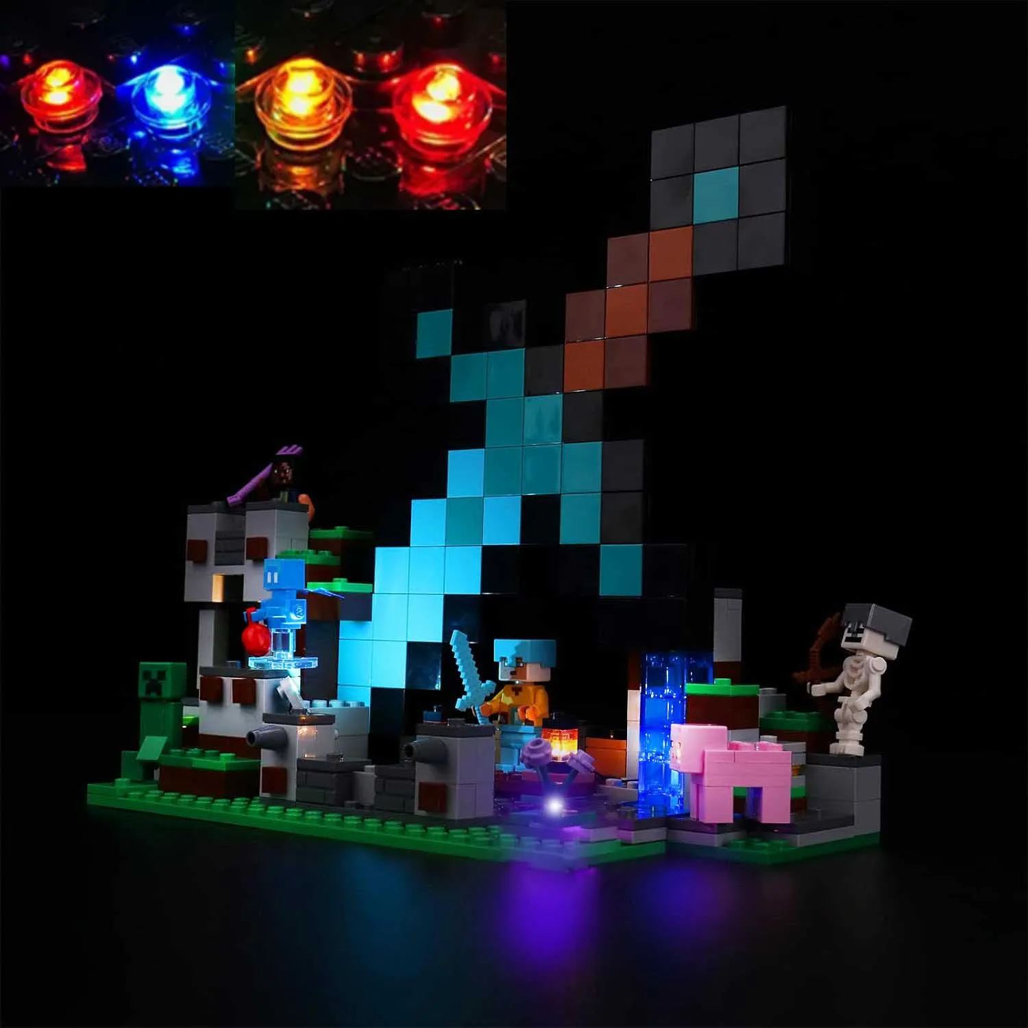 （No LEGO, Just Light）USB Lights Set for Lego The Sword Outpost 21244 ...