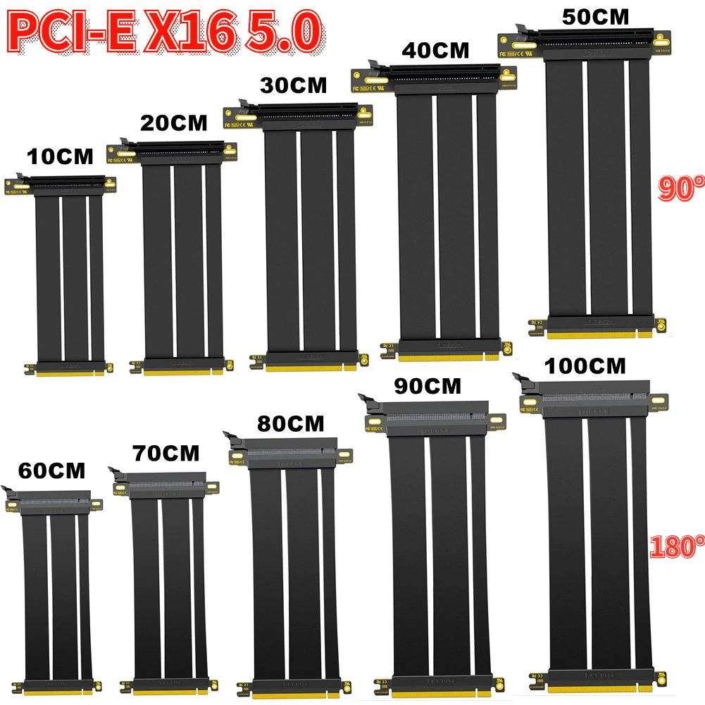 2023-New-Universal-Full-Speed-5-0-PCIE-X16-Riser-Cable-Graphics-Card ...