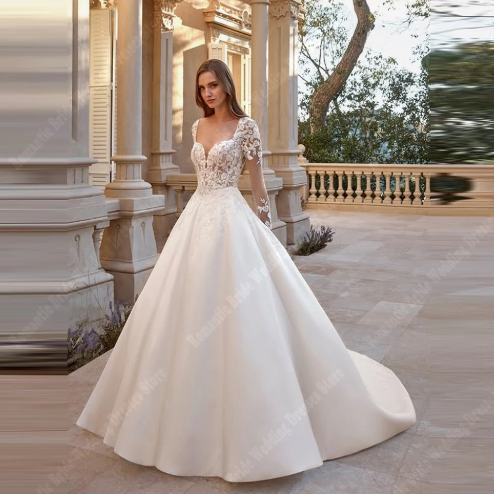 Sweetheart Collar Wedding Dresses For Women Elegant Sleeveless Prom ...