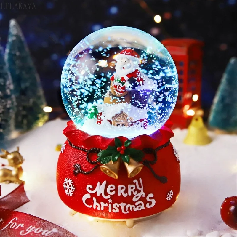 Cute-Santa-Claus-Crystal-Ball-Music-Box-LED-Luminous-Crystal-Snow-Ball ...