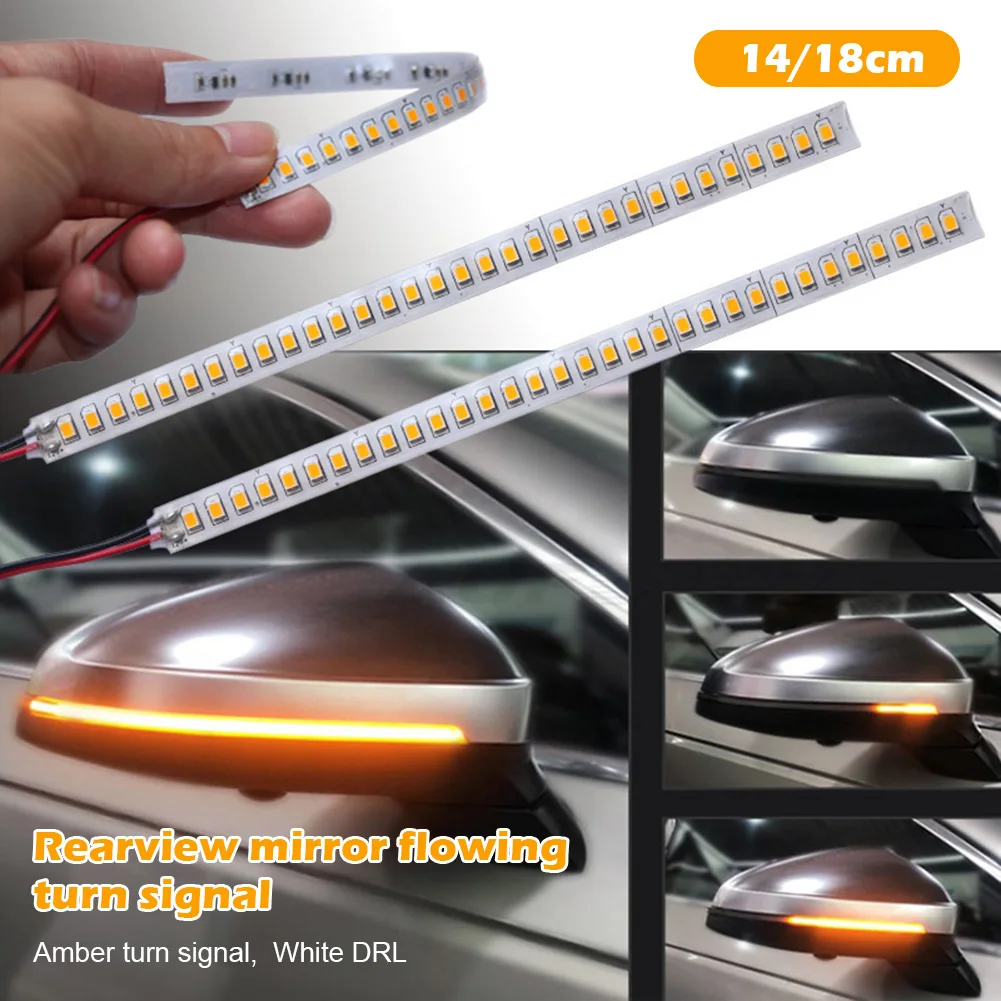 Car-Rearview-Mirror-Turn-Signal-14-18cm-Flexible-LED-Flowing-Strip ...