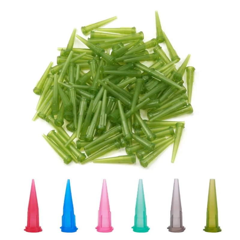 50pcs-14-25G-TT-assorted-Plastic-Conical-Smoothflow-Tapered-Needle-Tips ...
