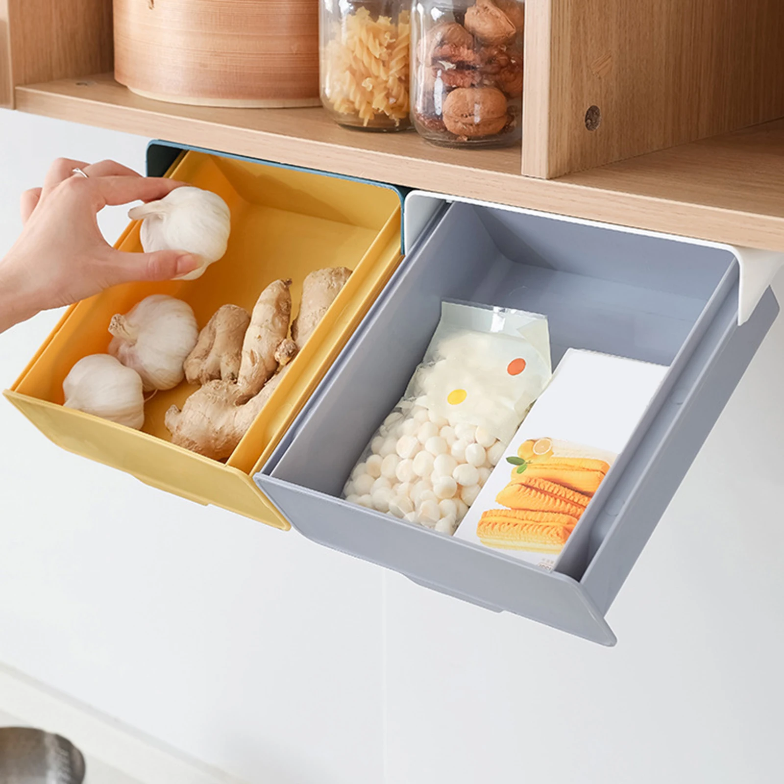 Plastic-Under-Desk-Drawer-Pull-Down-Under-Cabinet-Drawer-Kitchen ...