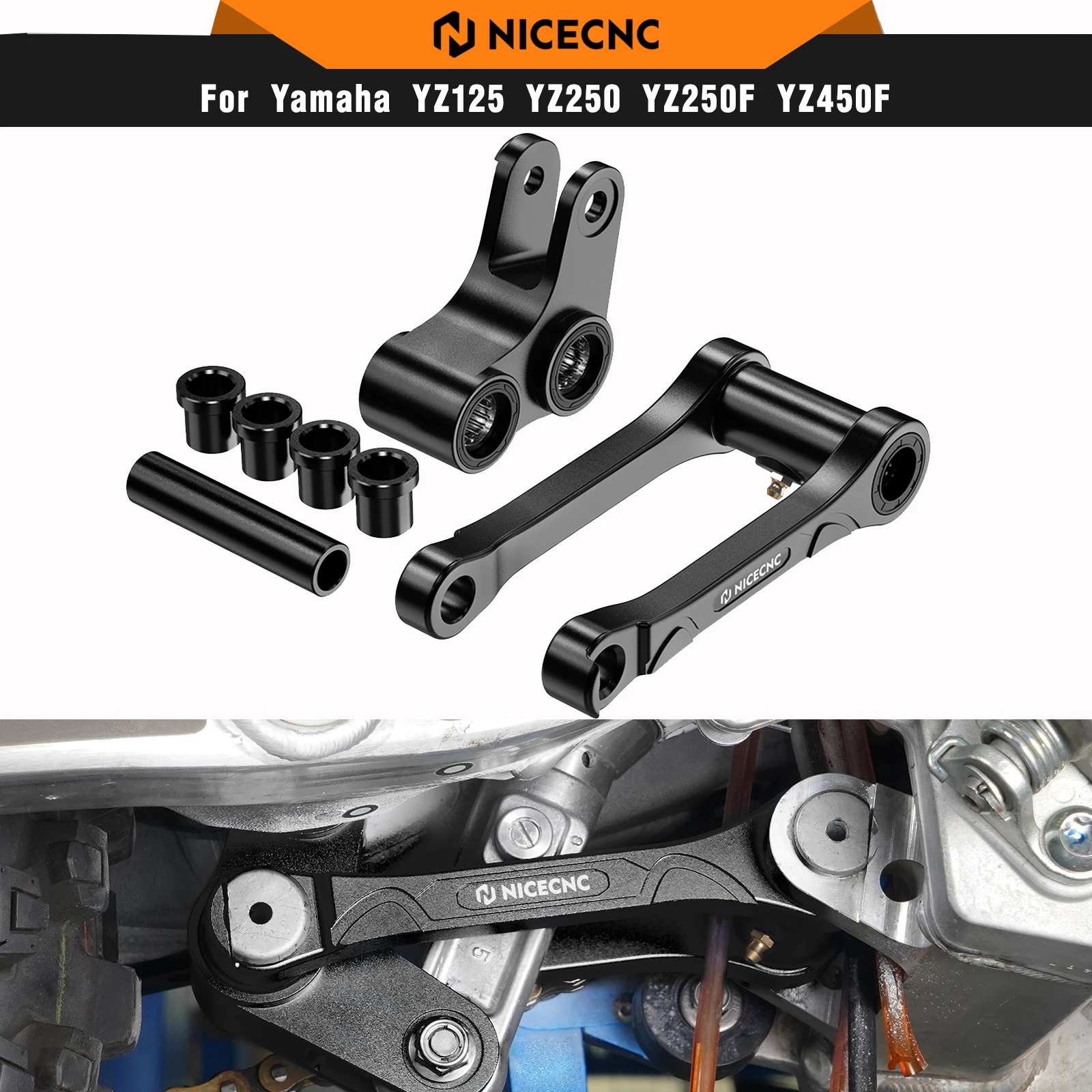 NICECNC 1.5" Lowering Link Kit For Yamaha YZ125 YZ250 2006-2024 WR250F ...
