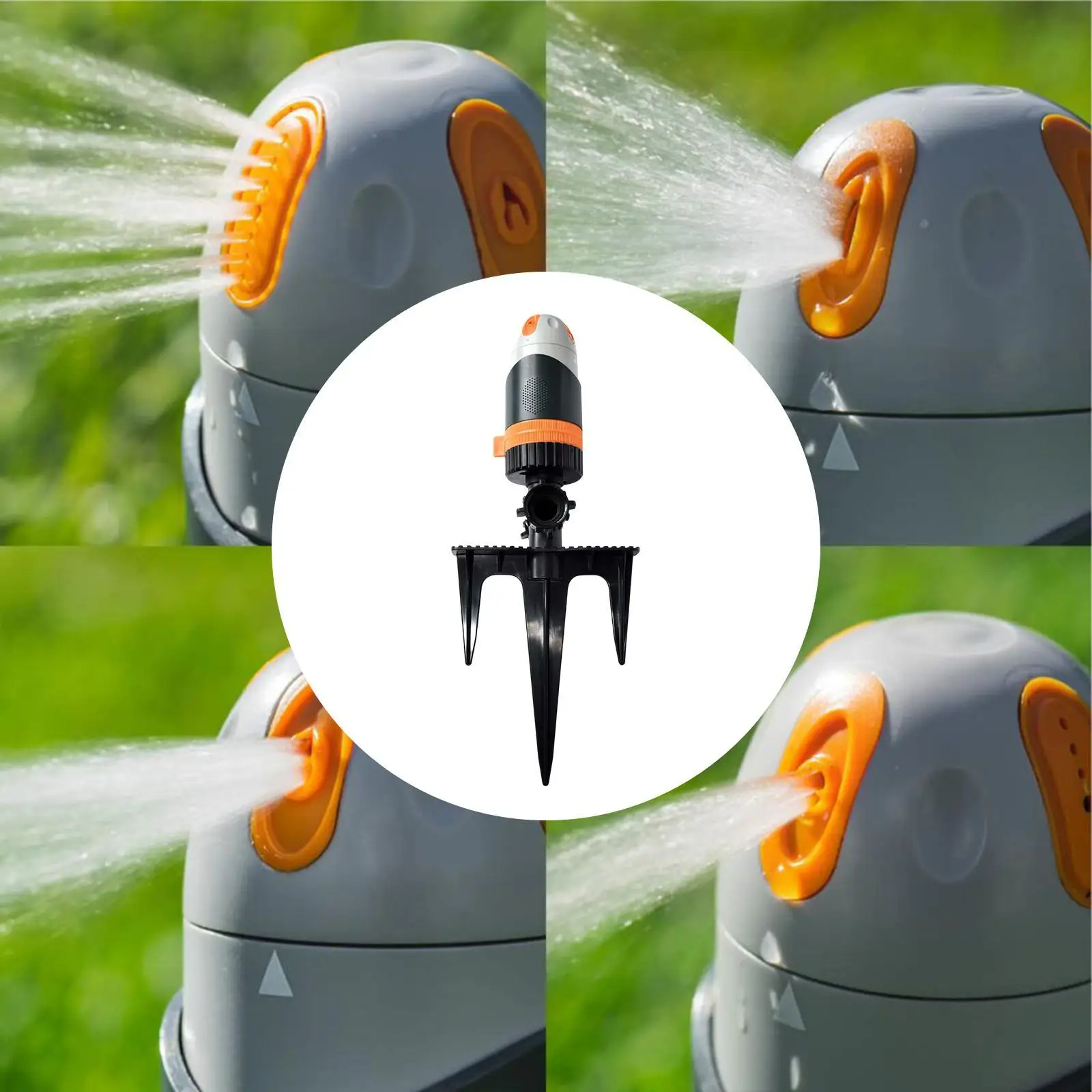 360 Degree Oscillating Sprinkler 4 Sprinkling Modes Yard Adjustable ...