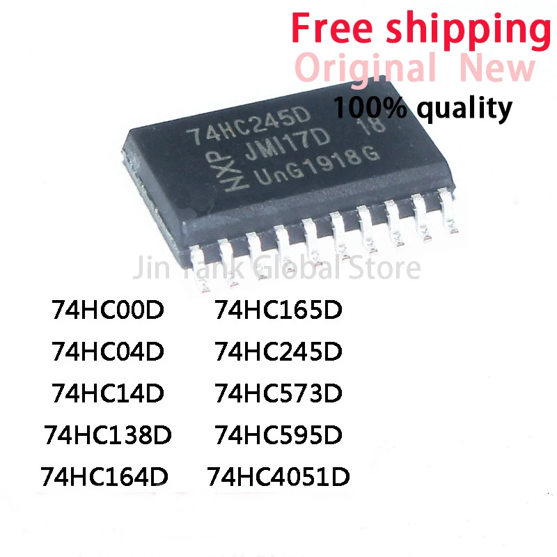 10Pcs-New-74HC00D-74HC04D-74HC14D-74HC138D-74HC164D-74HC165D-74HC245D-74HC573D-74HC595D ...