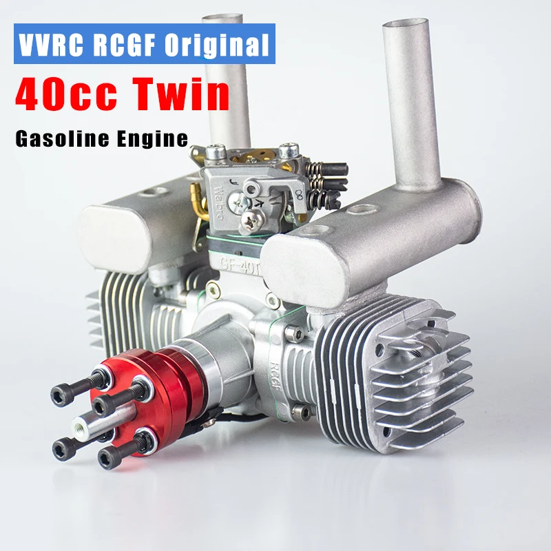 NEW V2 VVRC RCGF 40cc Twin Cylinder Petrol/Gasoline Engine Dual ...