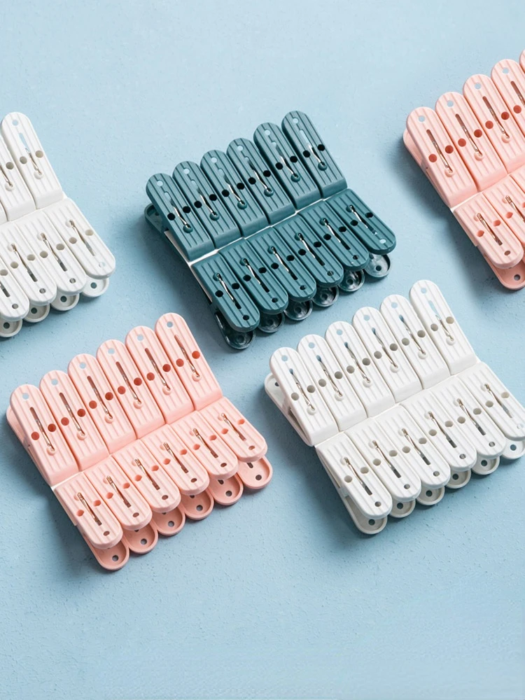 Plastic-Clothespins-Multifunctional-Large-Laundry-Clips-Windproof-Photo ...