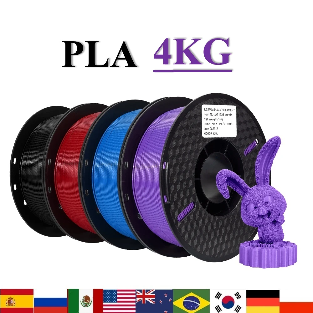 High Quality 4kg Pla Filament 1.75mm 3d Printing Plastic Material No ...
