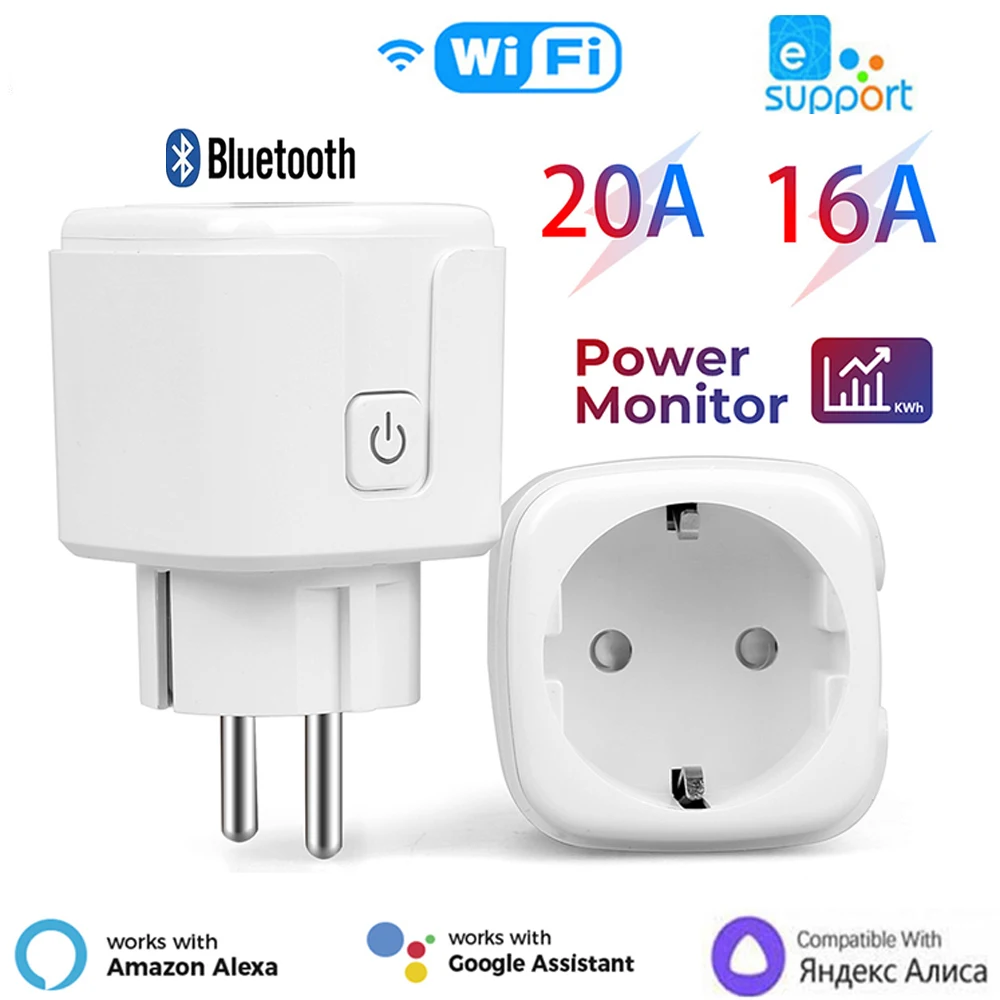 Smart-Home-Socket-WiFi-16A-EU-Plug-Outlet-Tuya-Smart-Life-Remote ...