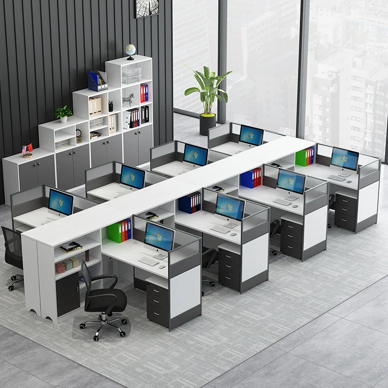 Office-desk-and-chair-combination-screen-partition-8-person-screen ...