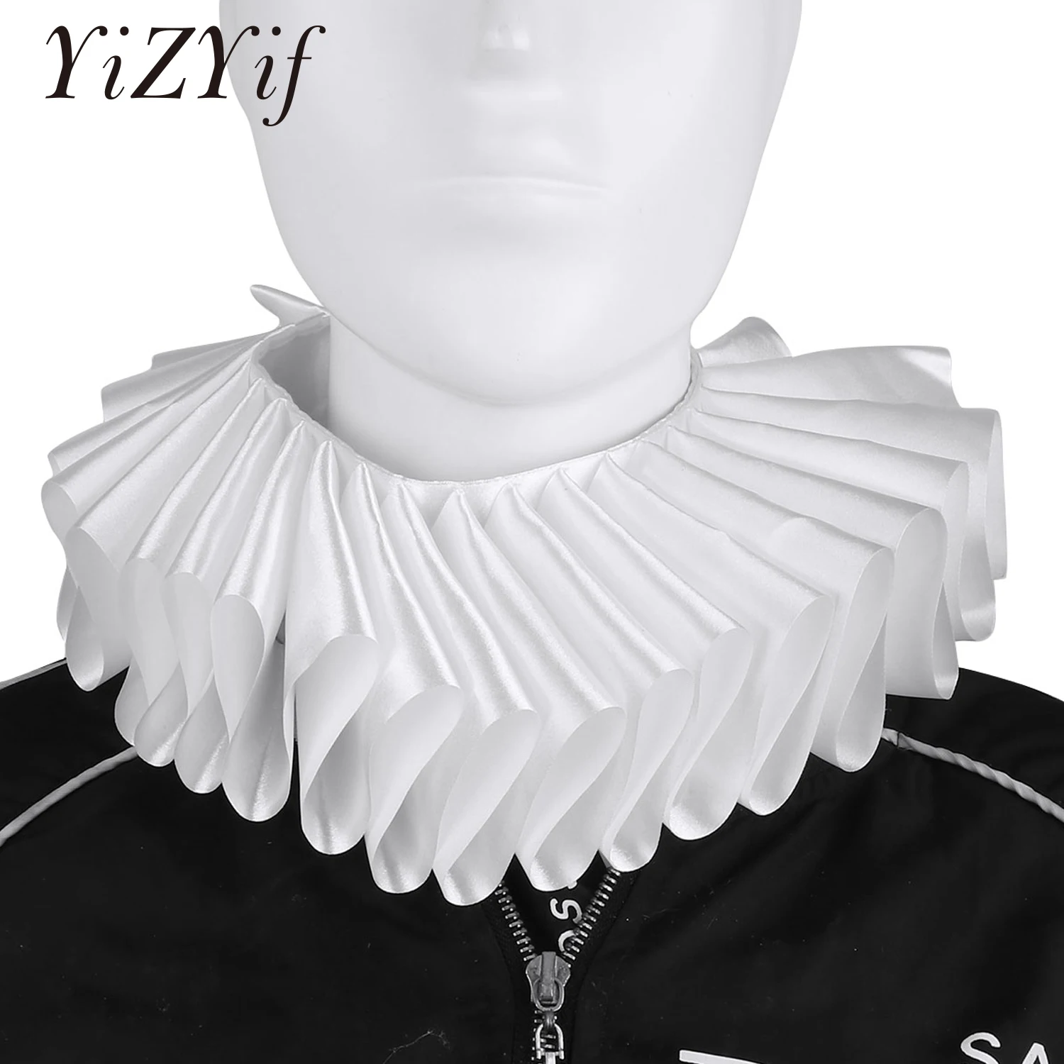 Faux Col Ras-du-cou En Satin À Volants, Style Renaissance, Costume ...