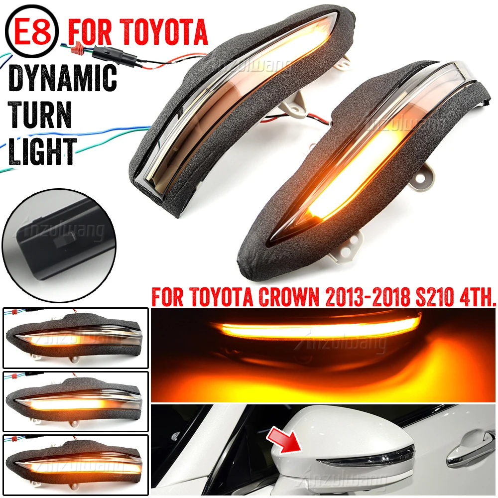 Car LED Dynamic Turn Signal Light For Toyota Crown 2013 2018 S210 4th ...