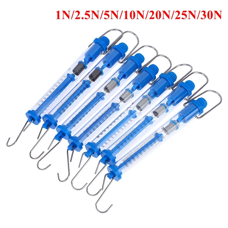 1PC-Practical-Newtons-Spring-Scale-Tubular-Dynamometer-Plastic-Transparent-Body-Easy-Hanging-For ...