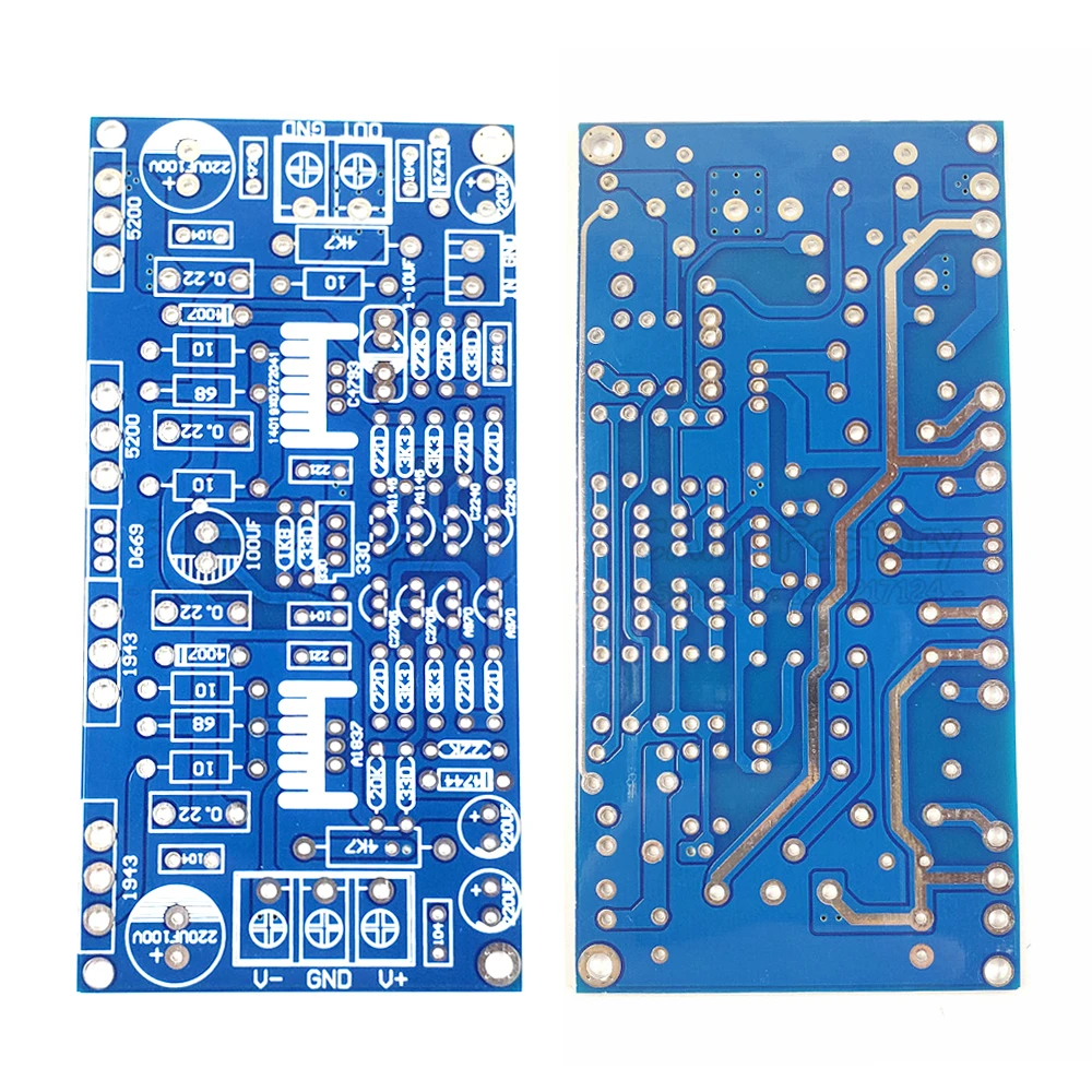 Pcb Board 1943+5200 Mono Power Amplifier Board For Audiophile Diy 200w ...