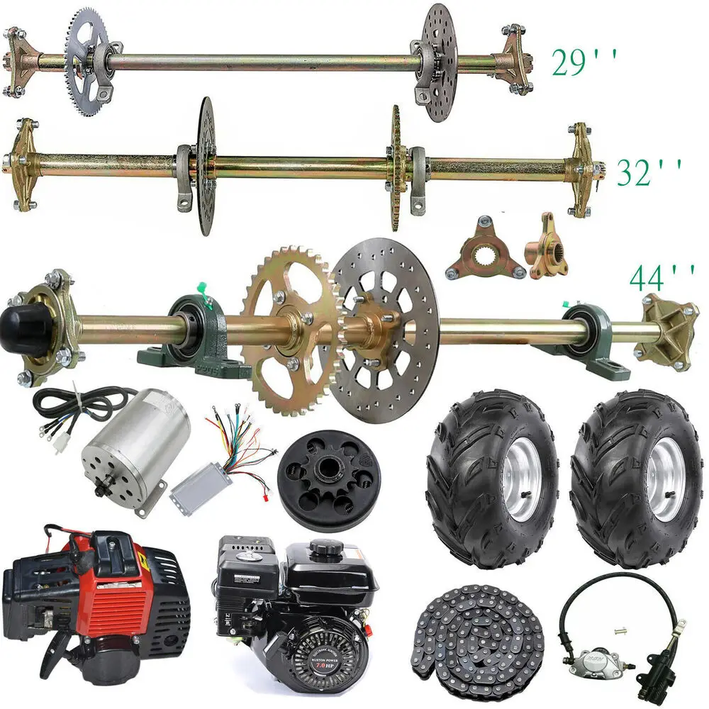 TDPRO-Rear-Live-Axle-Kit-Brake-Wheels-ATV-Quad-Go-Kart-Drift-Trike-Golf ...