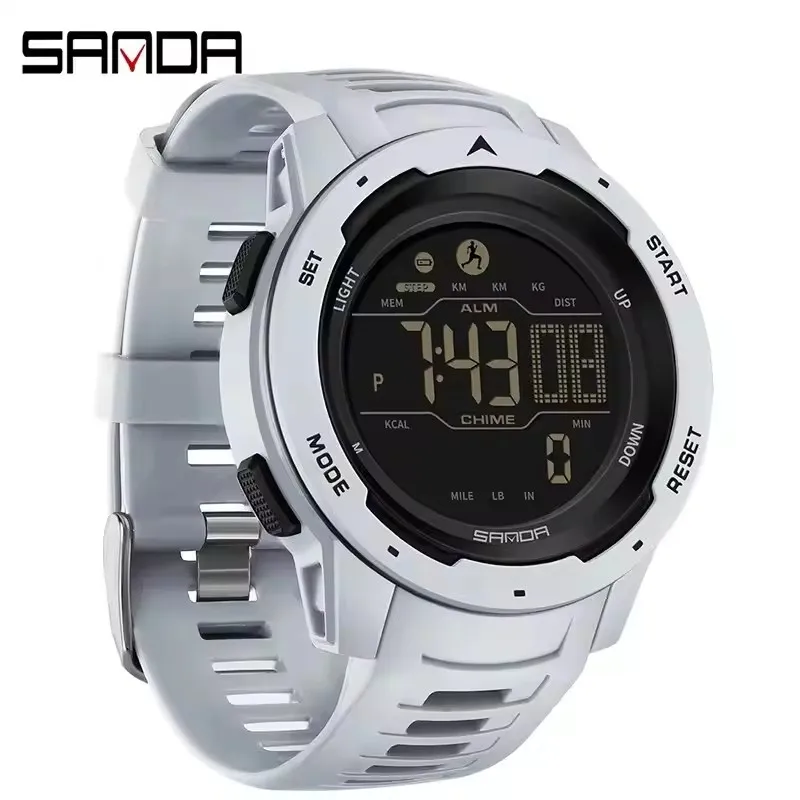 SANDA 2145 Brand Watches for Man Sports Waterproof LED Luminous ...