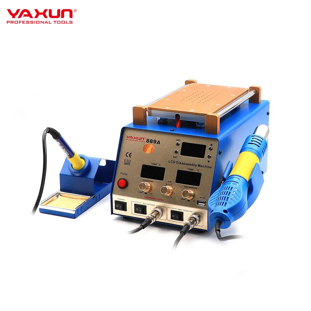 YAXUN-YX889A-Mobile-Phone-Repair-3-in-1-Combination-Rework-Station-With-Separator-Hot-Air ...