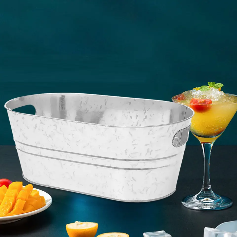 Beverage Tub Insulated Beverage Ice Tub Galvanized Metal Bucket ...
