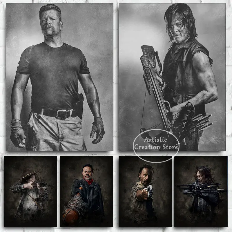 Affiche-de-la-s-rie-TV-classique-The-Walking-Dead-personnage-de-Rick ...