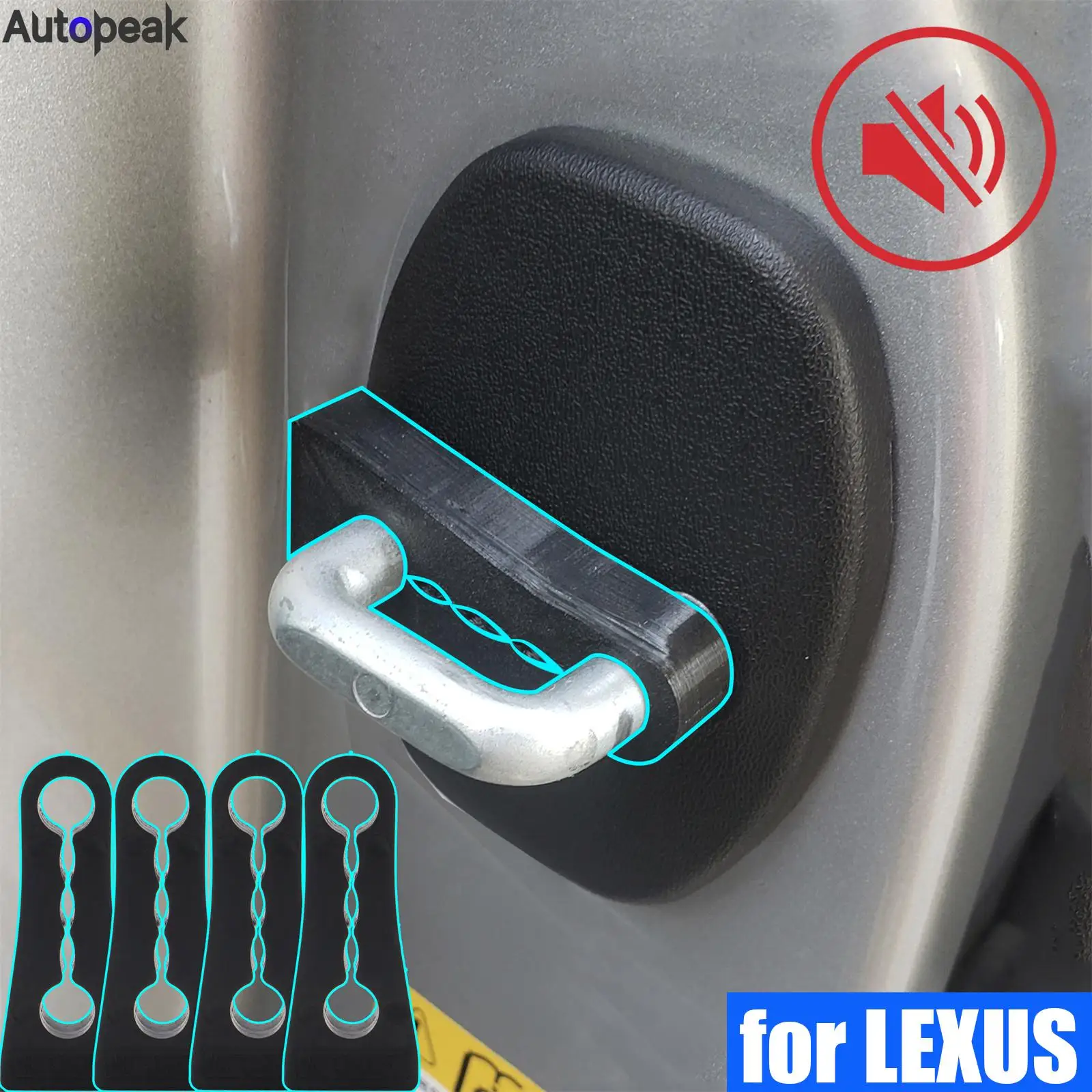 Door-Lock-Buffer-Damper-For-Lexus-NX-LX-RX-IS-ES-GX-Soundproof ...