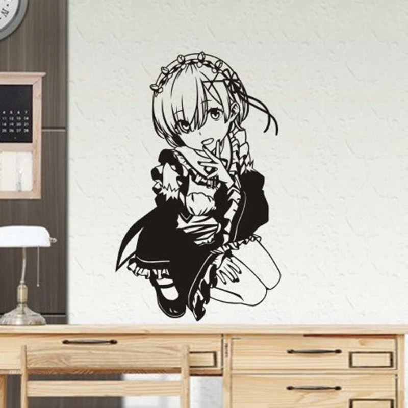 Rem Wall Decal Anime Cartoon Car Sticker Vinyl Re:Zero kara Hajimeru ...