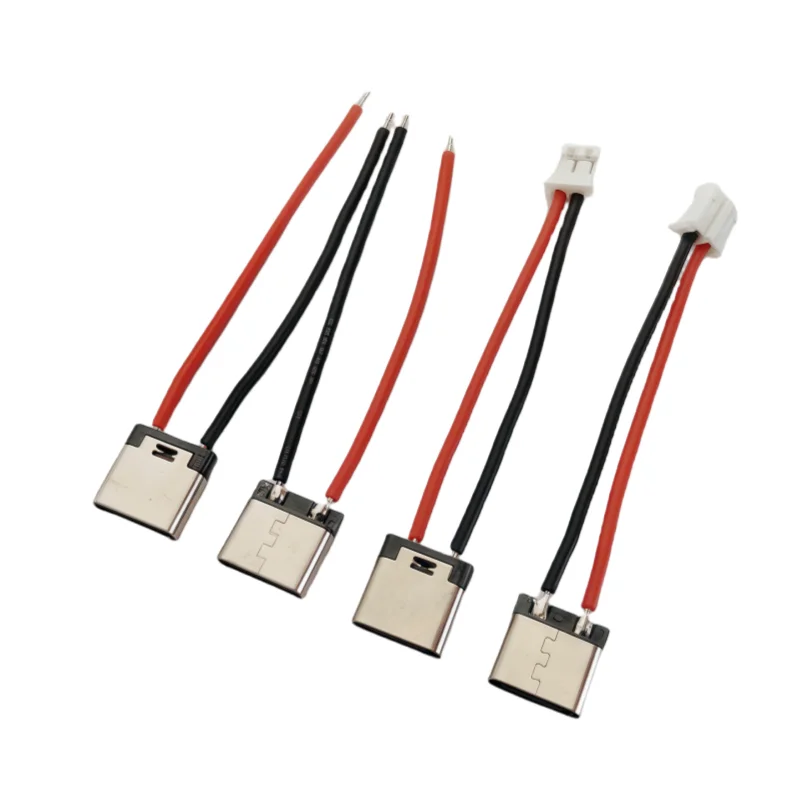 1-10pcs USB Type-C 2Pin Horizontal/Vertical 2P PH2.0 Simple Soldered ...