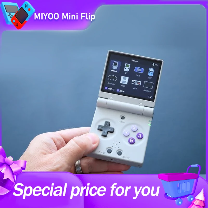 MIYOO Mini Flip Retro Handheld Game Console With New Hinge 2.8''IPS ...