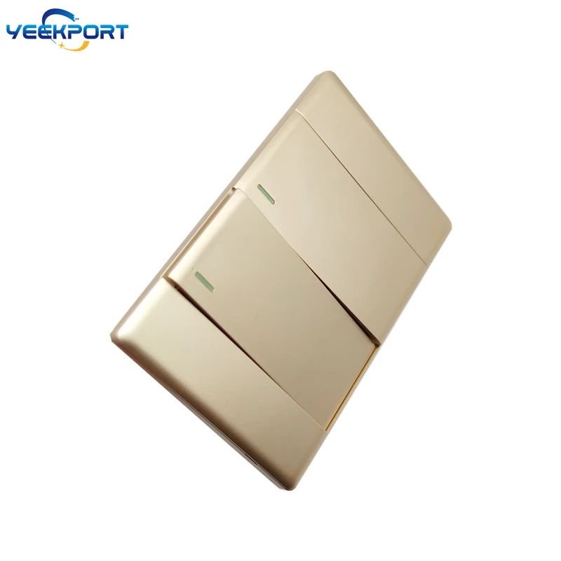 INTERRUPTEUR,4Gang 2Way Switch--Panneau Dépoli Doré Ultra Fin 2022mm ...