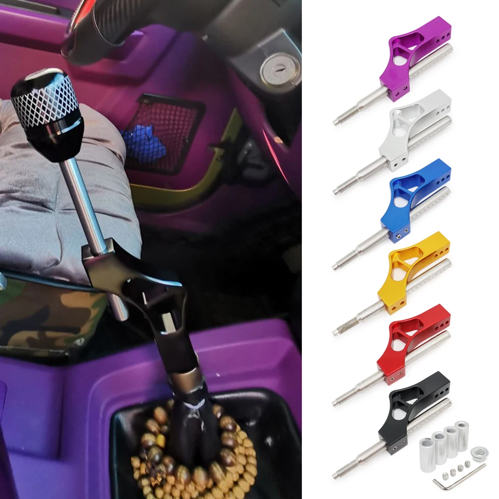 Universal-Aluminium-Adjustable-Gear-Shift-Knob-Extender-Height-Lever ...