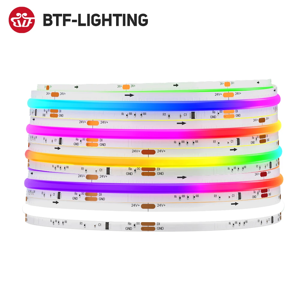 FCOB SPI RGBW IC LED Light Strip WS2814 Addressable 784 LED Dream Color ...