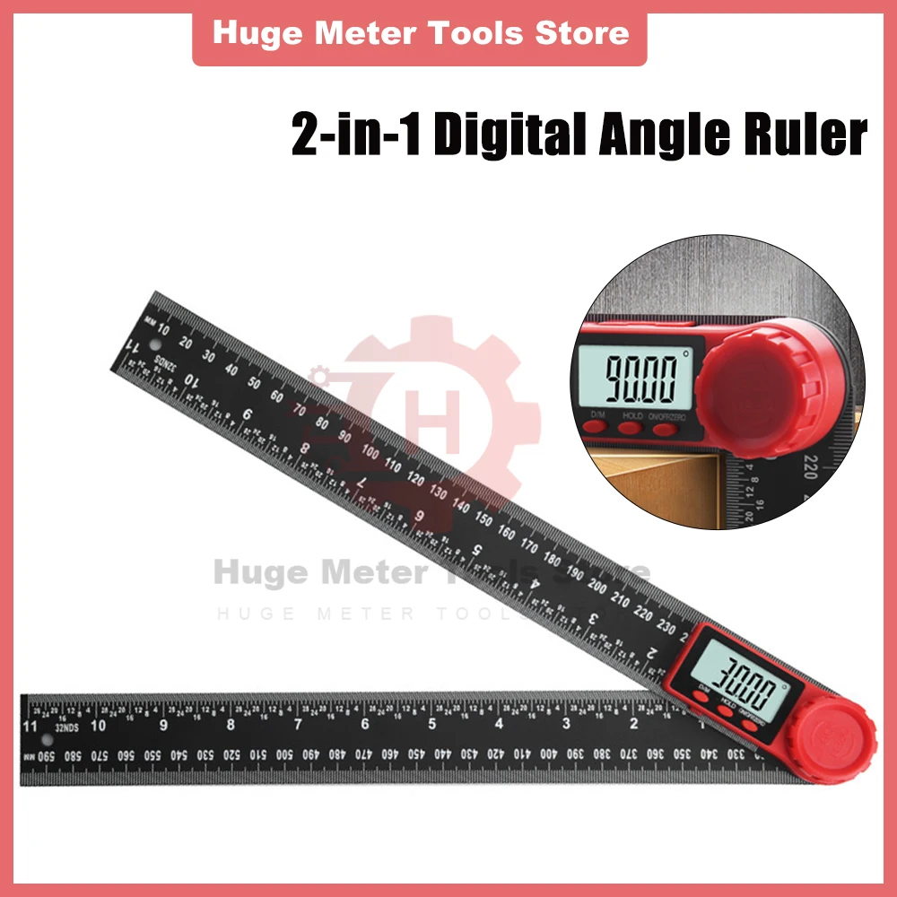 200-300mm-2-in-1-Digital-Angle-Meter-Inclinometer-Angle-Ruler ...