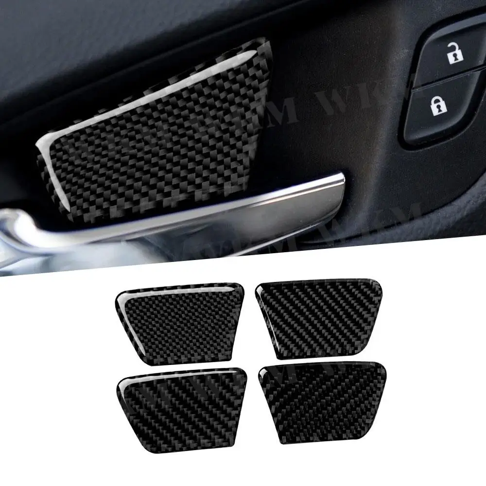Carbon-Fiber-Interior-Door-Handle-Bowl-Decorative-Cover-Trim-Decals ...
