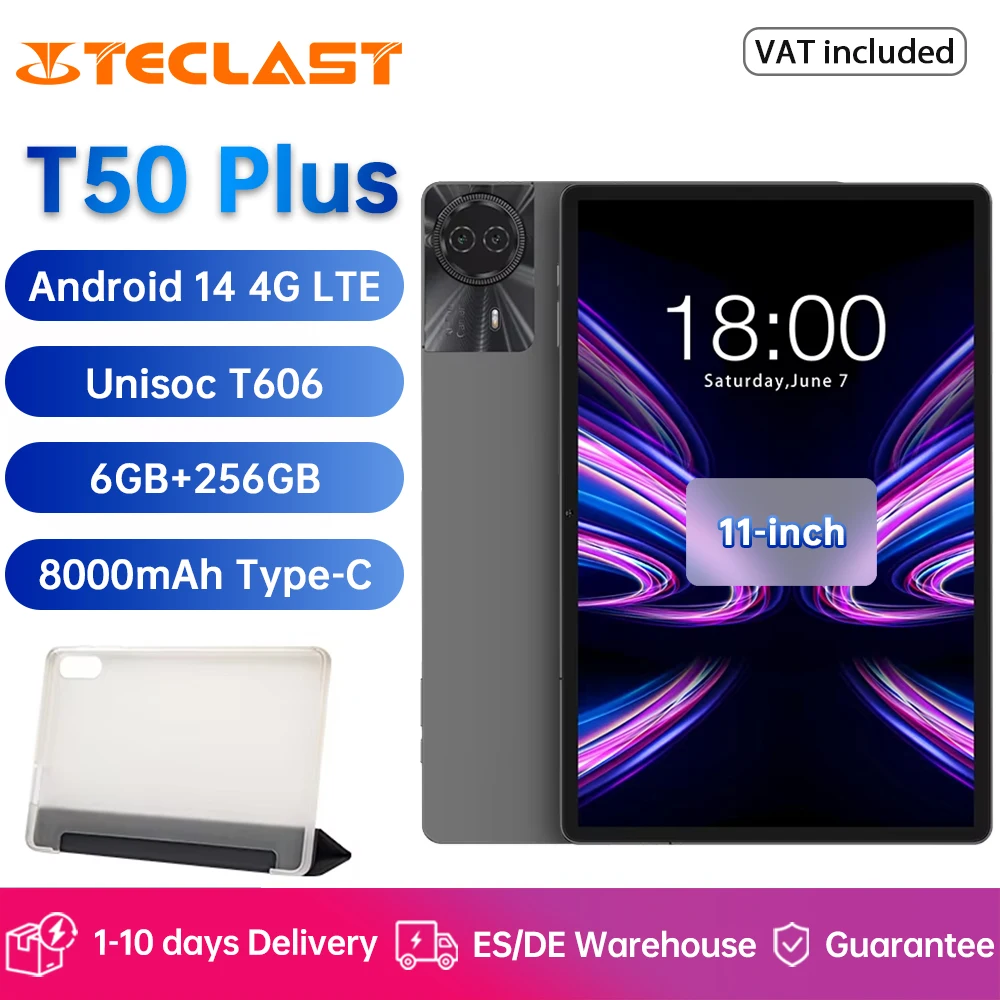 Teclast T50 Plus Tablet de 11 polegadas Android 14 Unisoc T620 ...