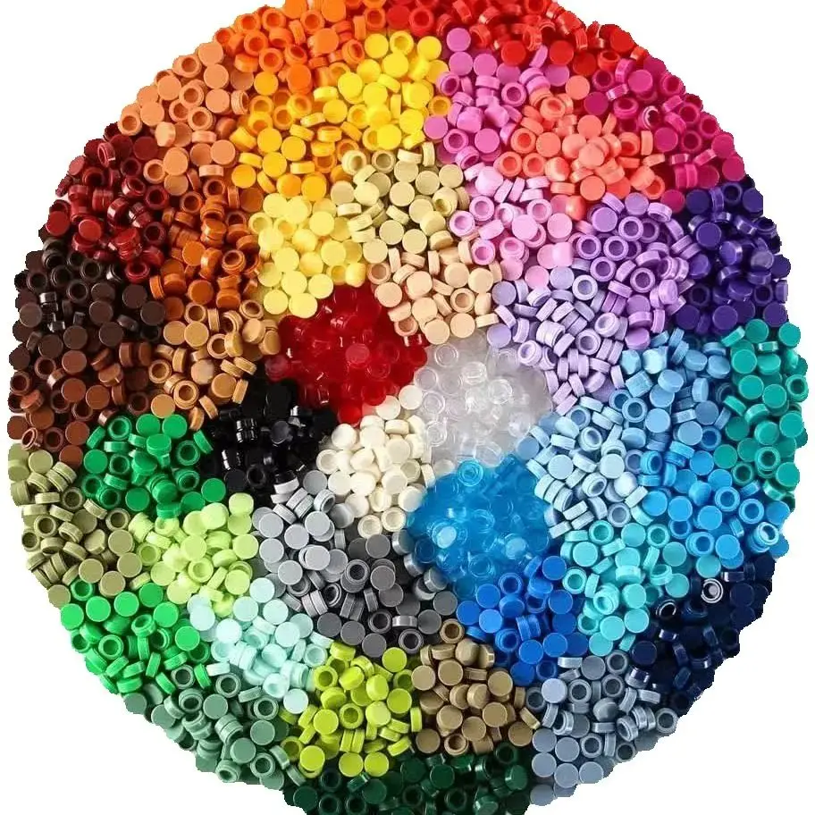 1000pcs/lot Tile 1x1 Round 98138 Special Brick MOC Building Block Small ...